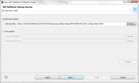 【NetWeaver Gateway】Flight Example サンプルプログラム実行